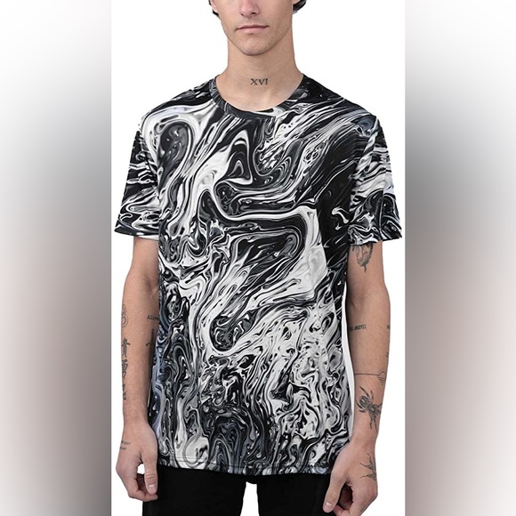 Into The Am | Shirts | Into The Am Marble Print Tee | Poshmark